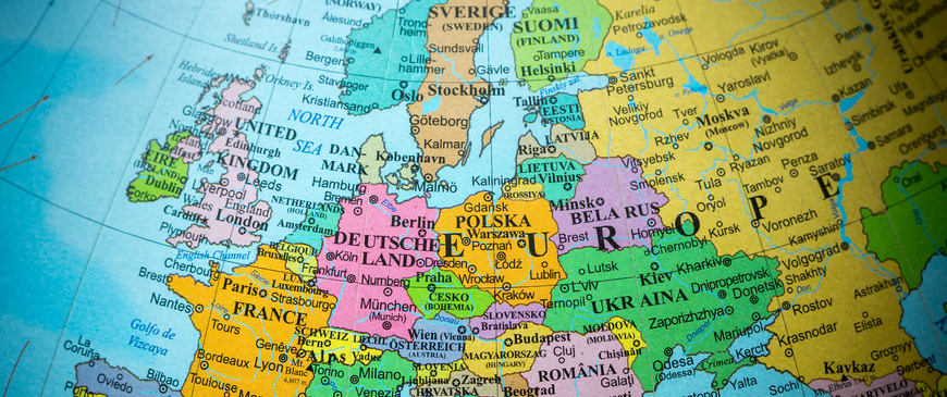 Eu outline map